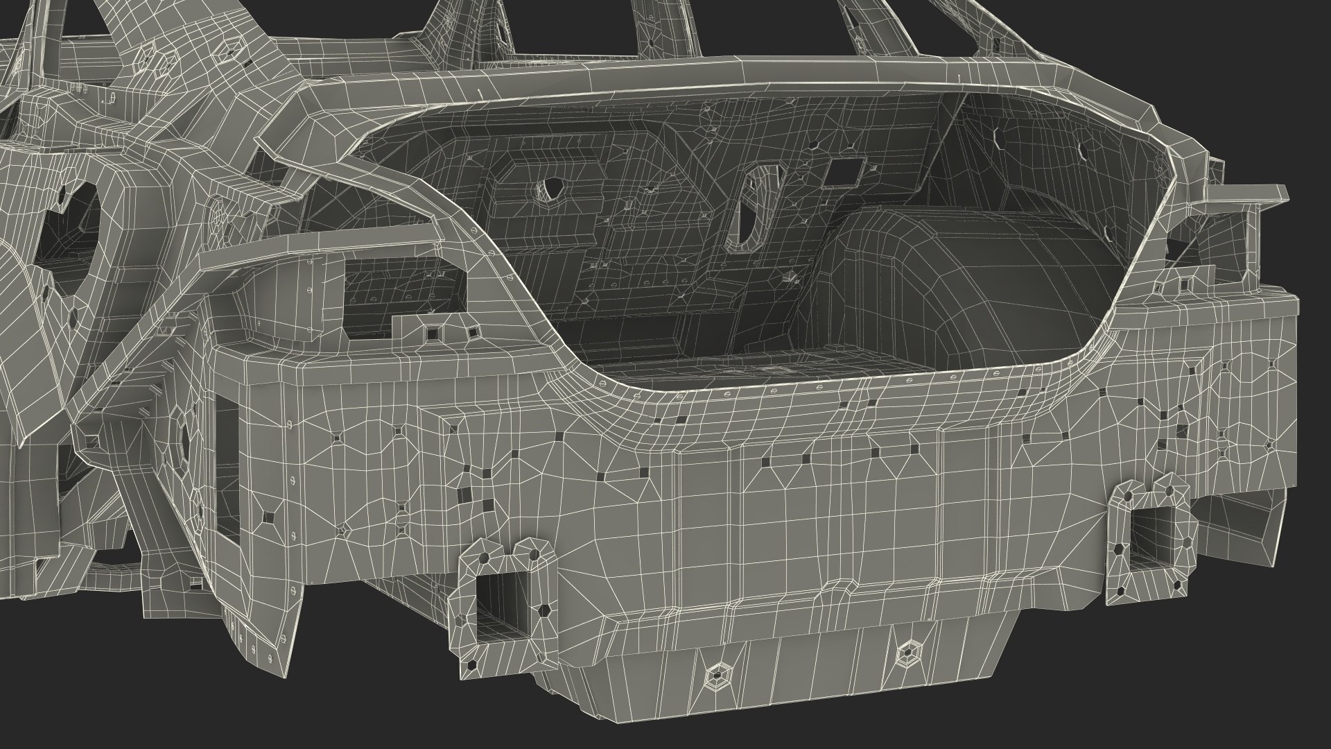 Sedan Frame Structure Model - TurboSquid 2208689