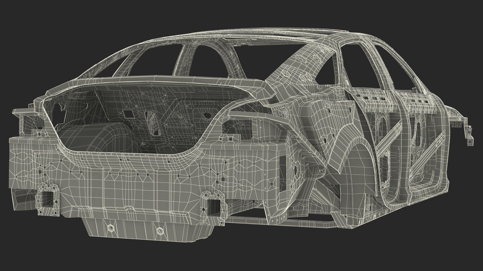 Sedan Frame Structure Model - TurboSquid 2208689