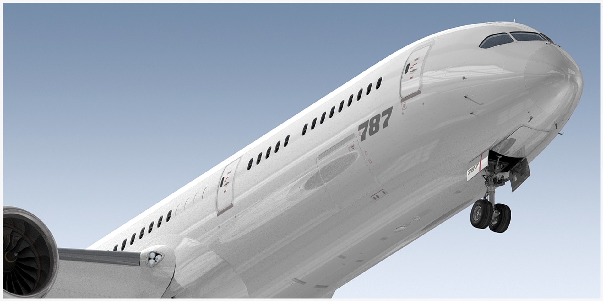 3d model boeing 787-9 dreamliner plane
