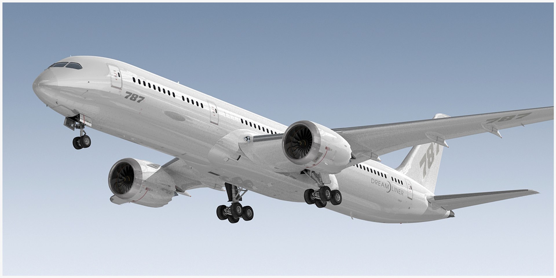 3d model boeing 787-9 dreamliner plane