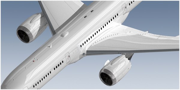 3d model boeing 787-9 dreamliner plane