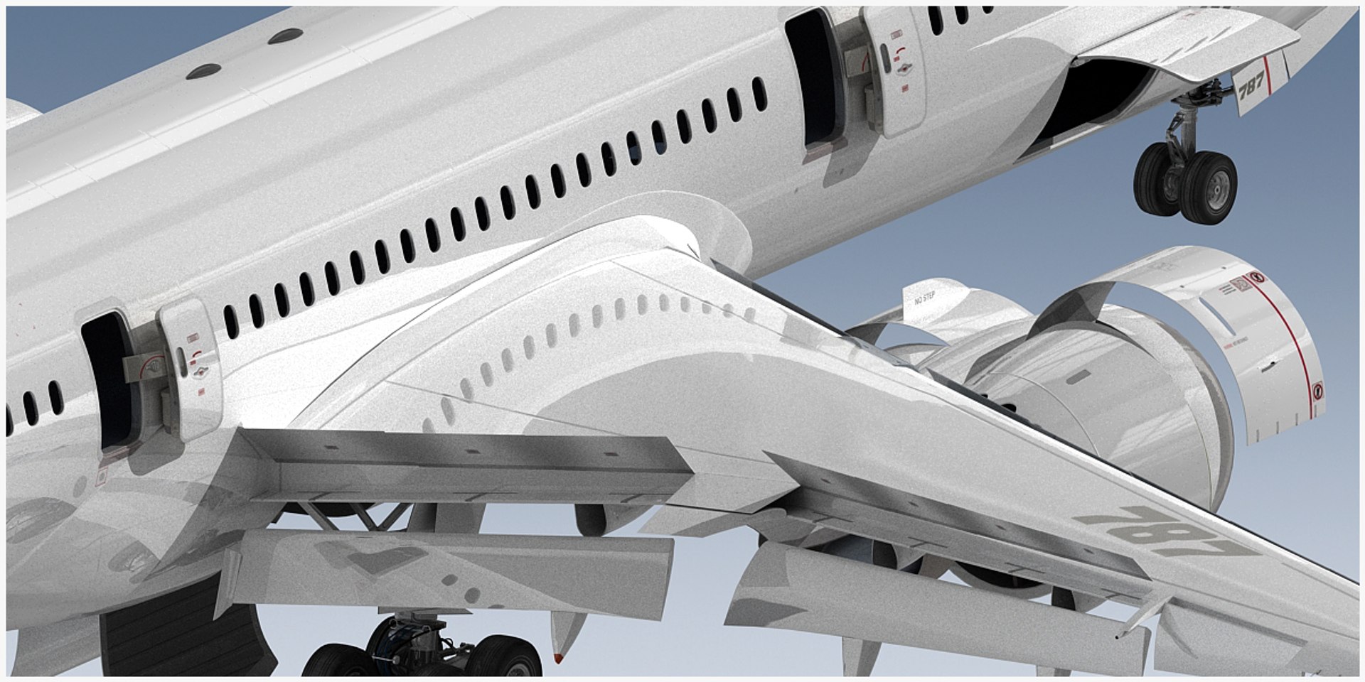 3d model boeing 787-9 dreamliner plane