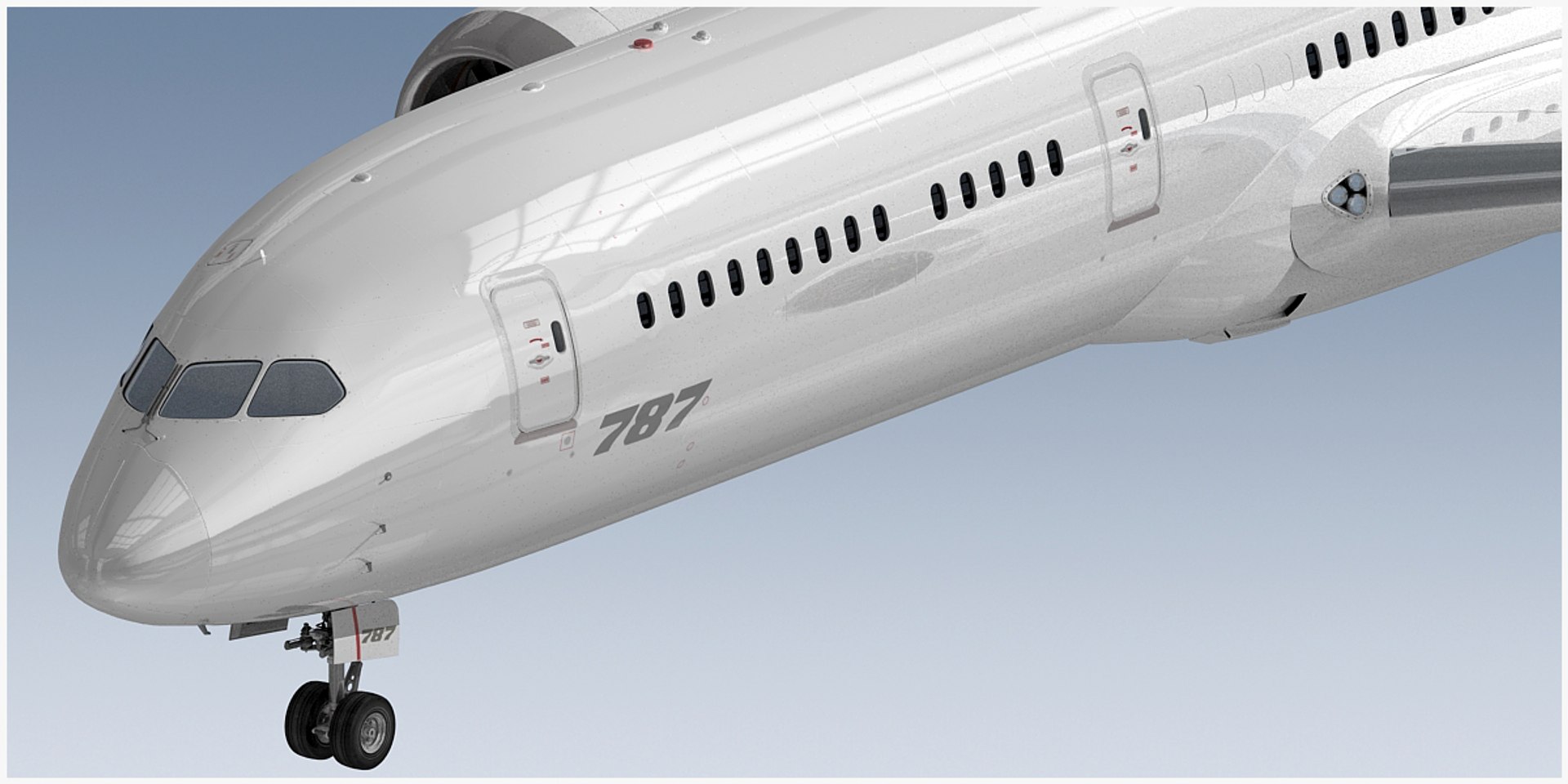 3d model boeing 787-9 dreamliner plane