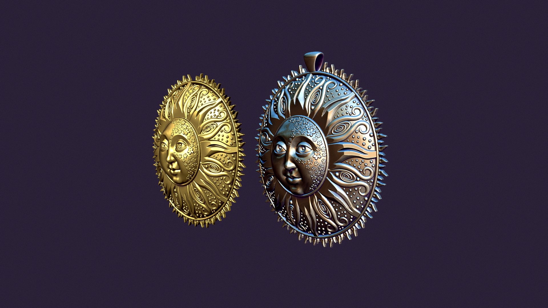 New Age Medallion Sun 3D Model - TurboSquid 2018858