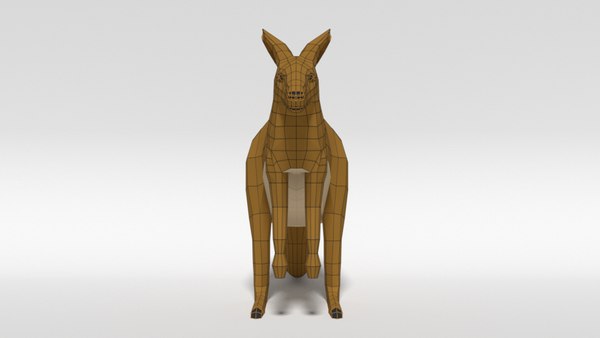 modelo 3d Canguro de dibujos animados de baja poli - TurboSquid 1484502