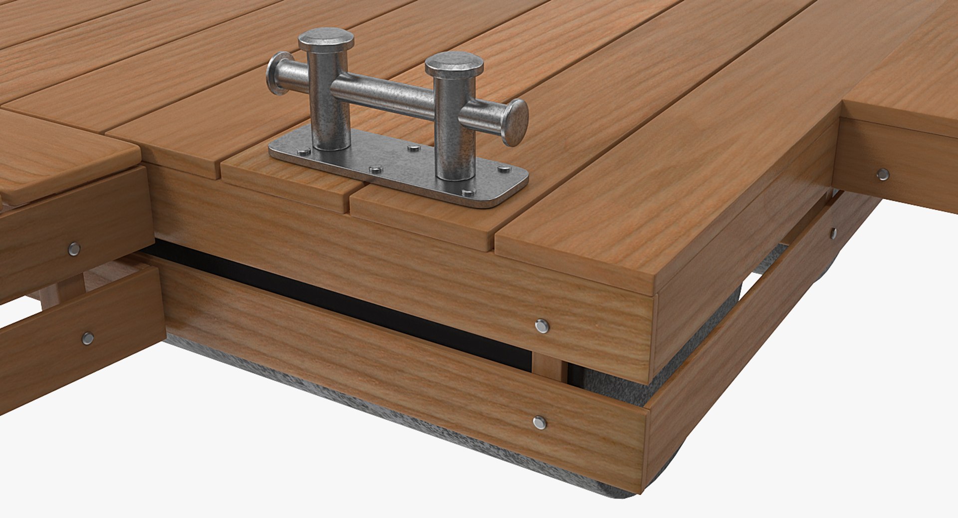 3D Wooden Pontoon Flottant Model - TurboSquid 1344142