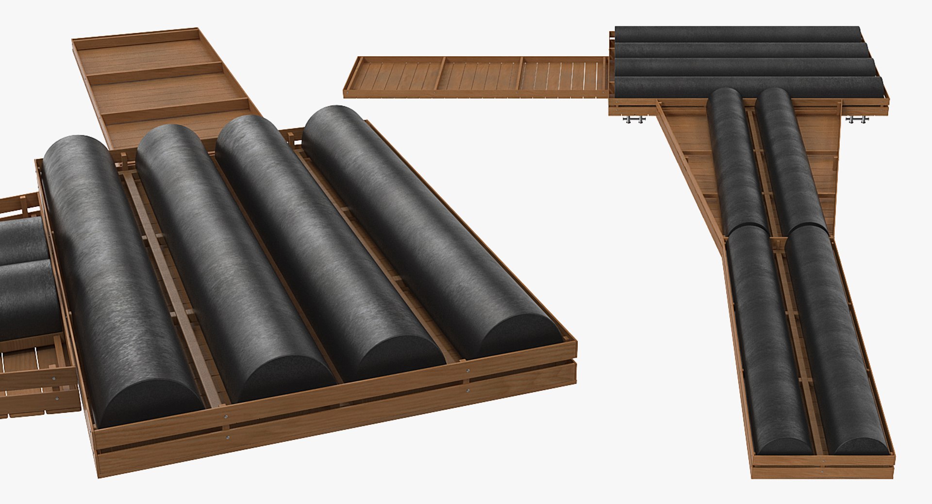 3D Wooden Pontoon Flottant Model - TurboSquid 1344142