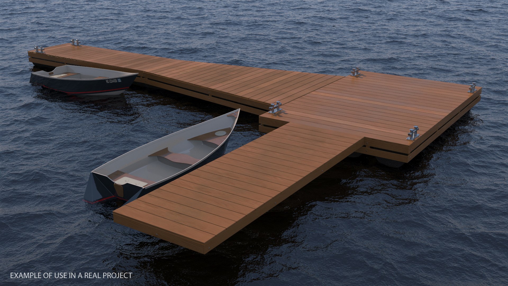 3D Wooden Pontoon Flottant Model - TurboSquid 1344142