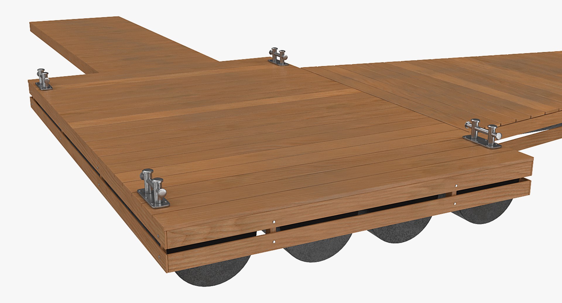 3D Wooden Pontoon Flottant Model - TurboSquid 1344142