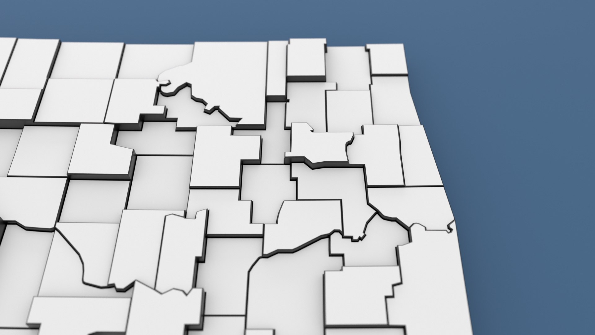 Oklahoma Counties - Map Of United States Of America USA 3D - TurboSquid ...