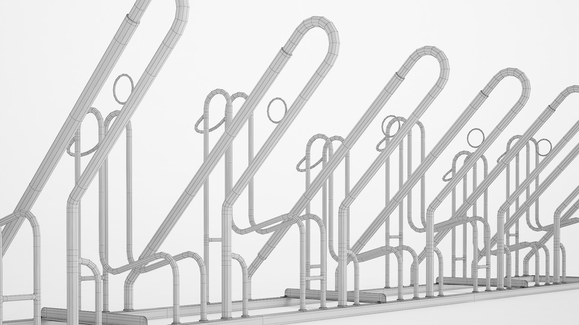 Bicycle Parking Rack 06 3D Model - TurboSquid 2163866