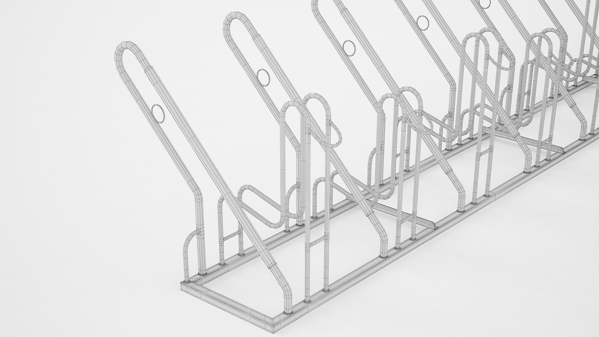Bicycle Parking Rack 06 3D Model - TurboSquid 2163866