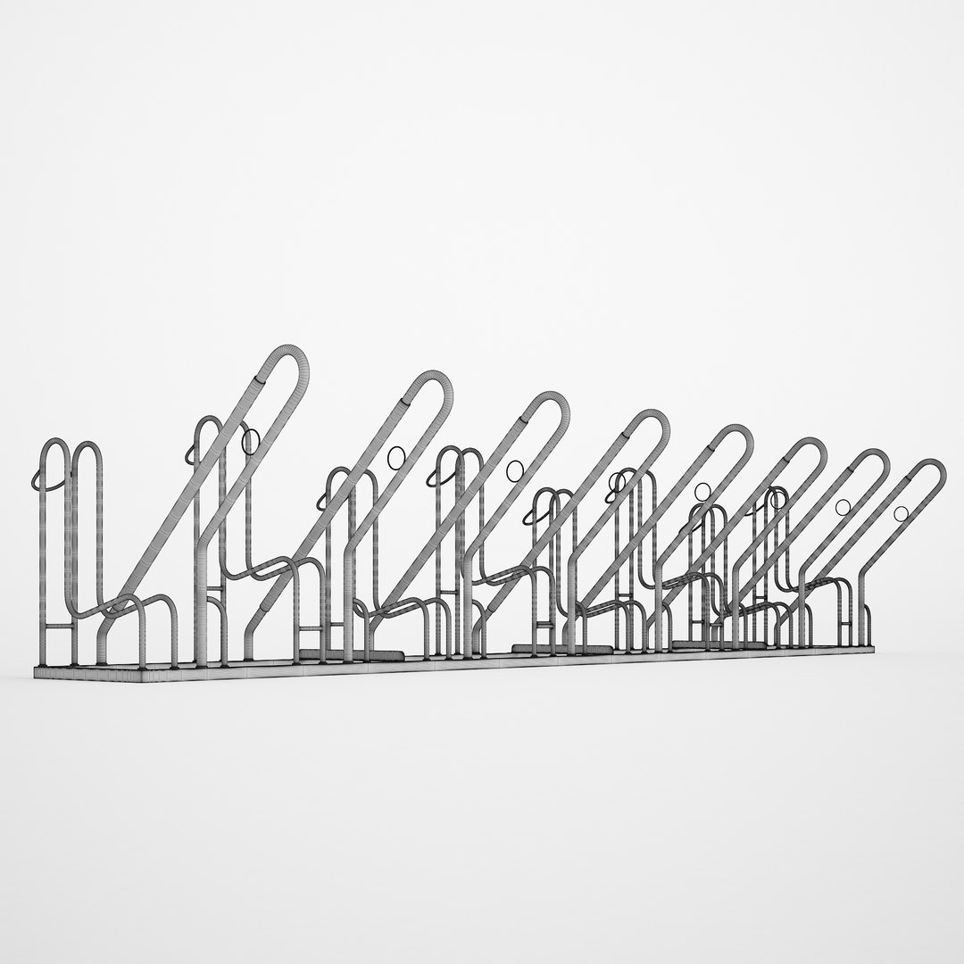 Bicycle Parking Rack 06 3D Model - TurboSquid 2163866