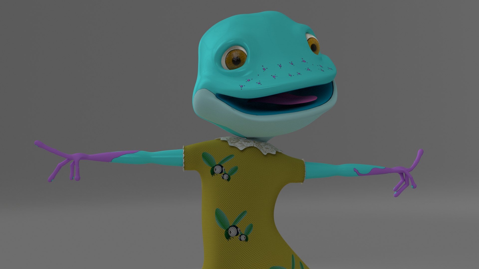 3D Character Cartoon Frog Model - TurboSquid 2124480