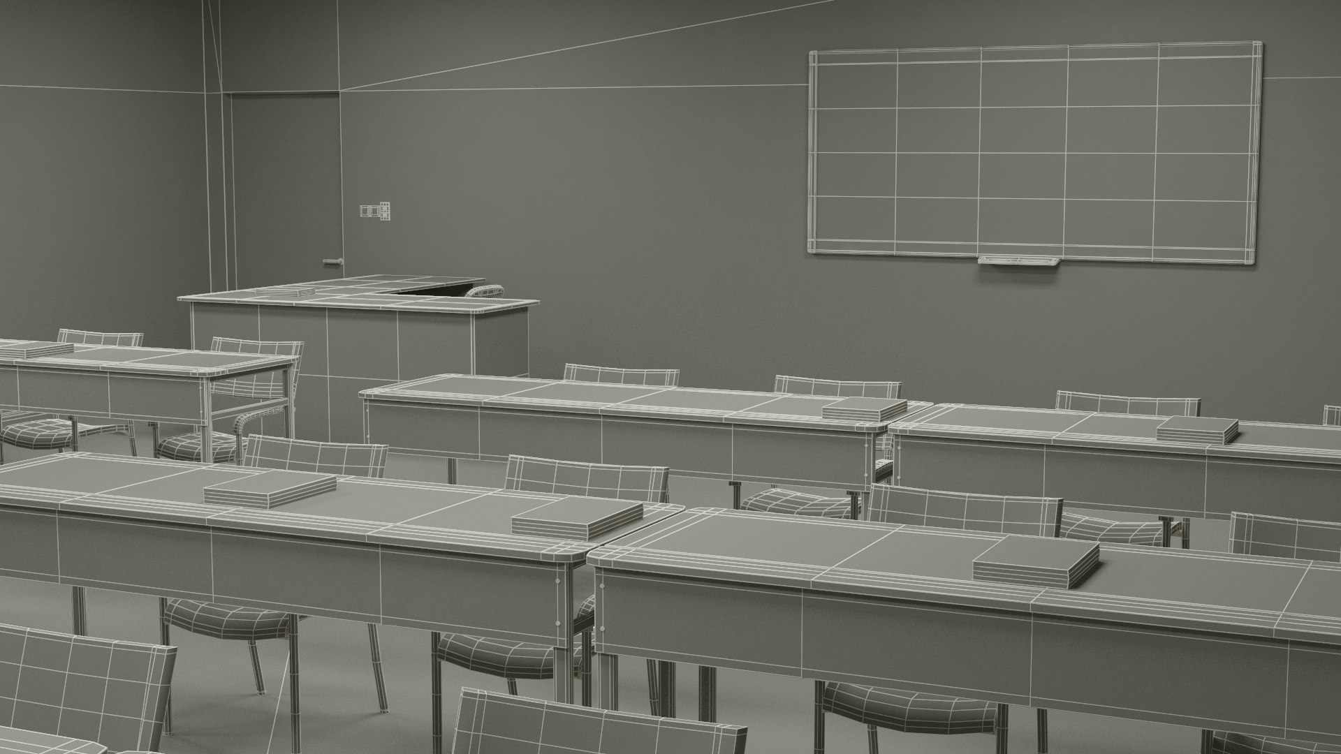 Modern Classroom Interior Model - TurboSquid 2374879