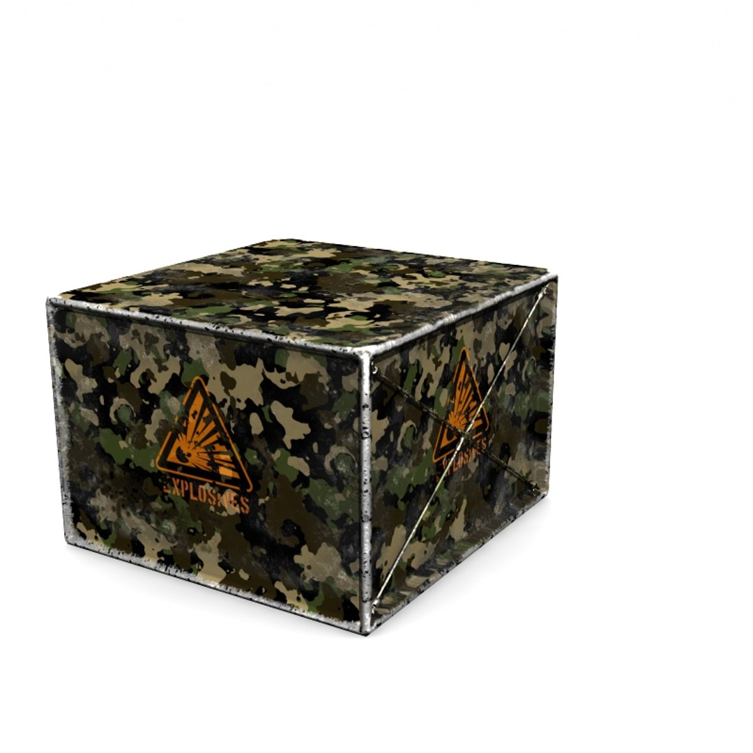3d military crate explosive model