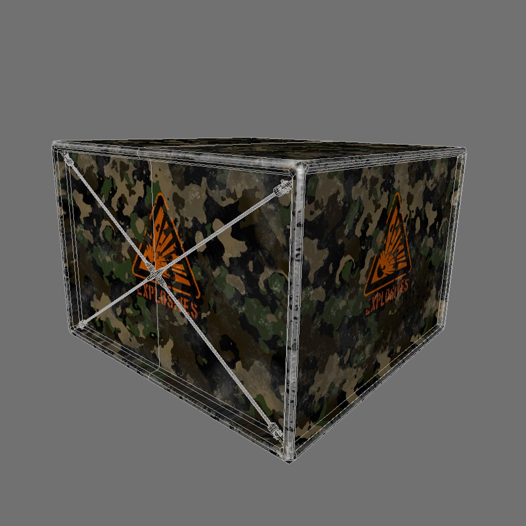 3d military crate explosive model