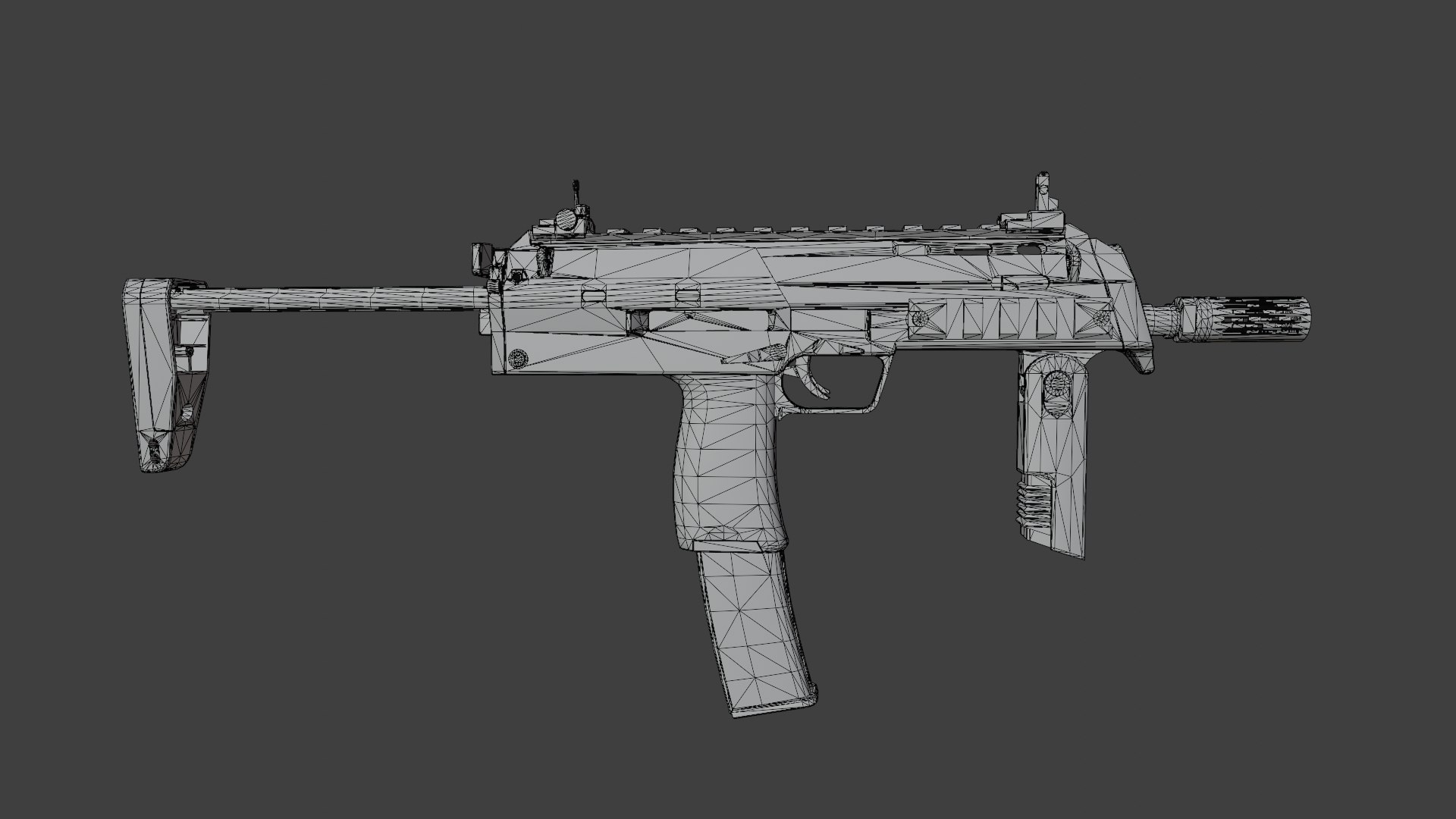 MP7 PBR Low-poly Game-ready 3D Model - TurboSquid 1808913