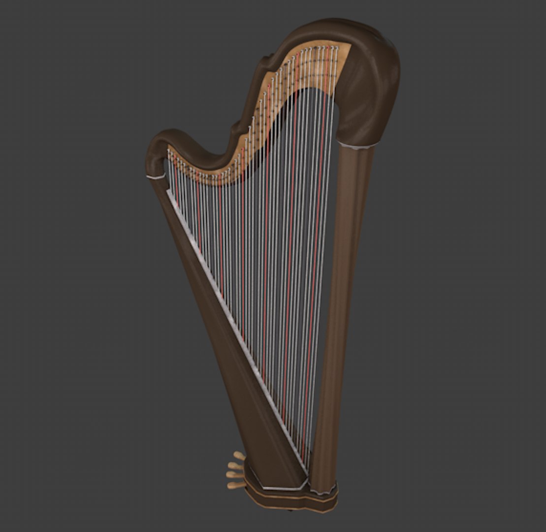 Harp strings 3D - TurboSquid 1170648