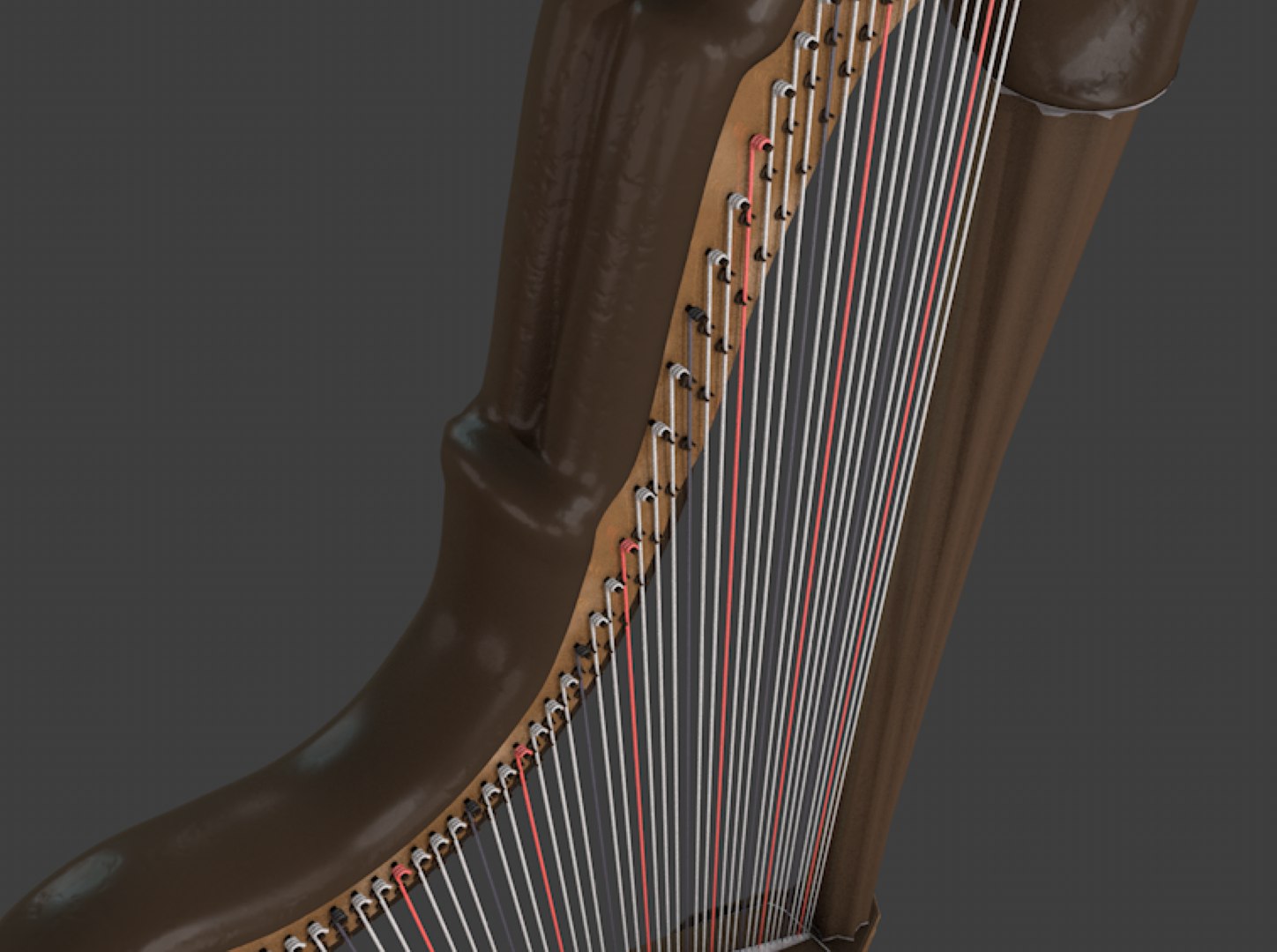 Harp strings 3D - TurboSquid 1170648