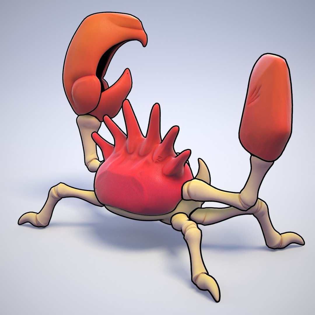 Kingler Pokemon 3d Model