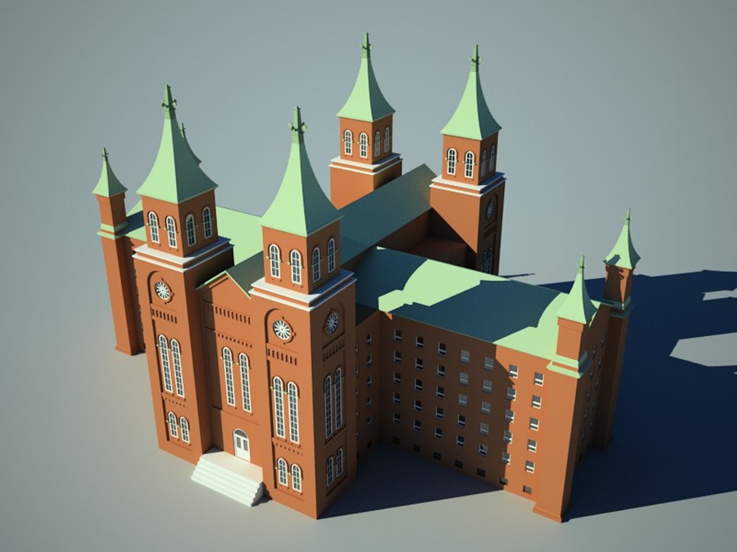 antioch college building 3d model
