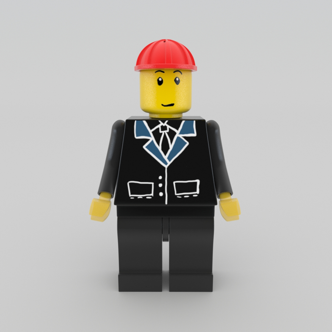 3d lego man arch model