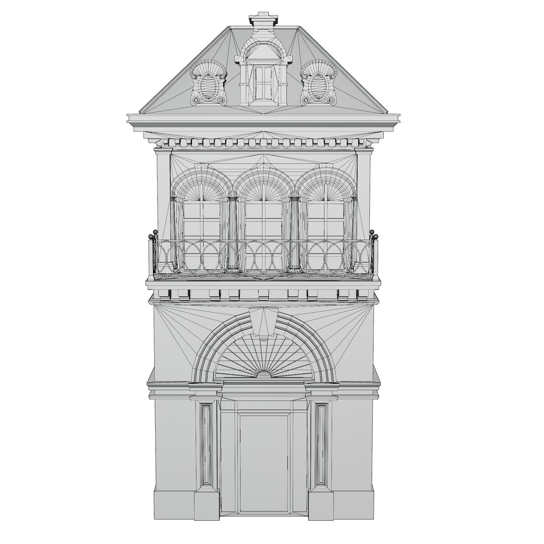 3D Model 3D Classicism Tower Building Model - TurboSquid 2159100