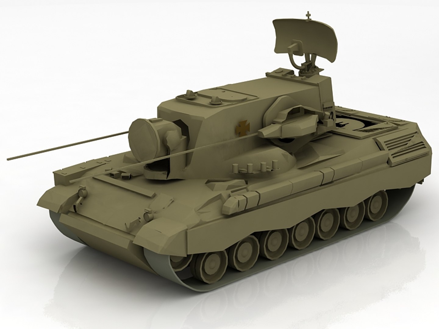 3D Flakpanzer Gepard Military Tank model - TurboSquid 1787327