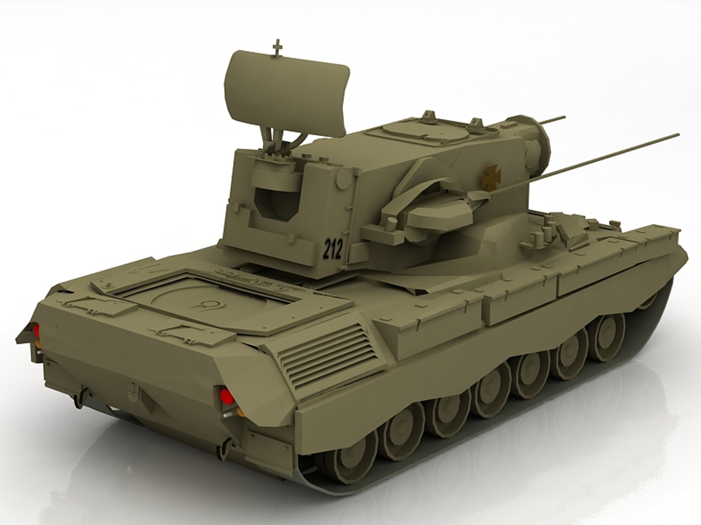3D Flakpanzer Gepard Military Tank model - TurboSquid 1787327