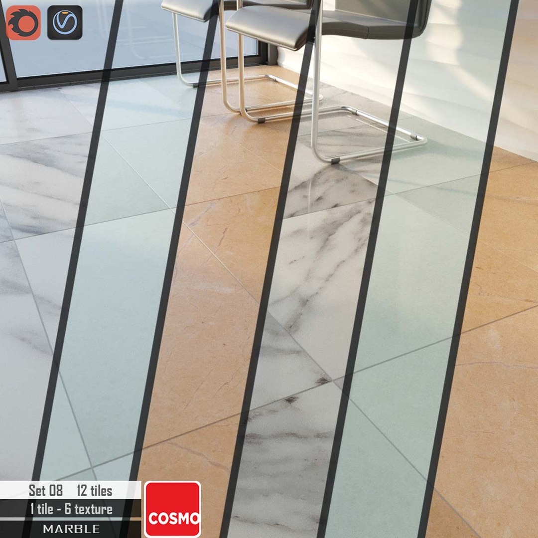 3D Tile Cosmo Stone Set - TurboSquid 1264925