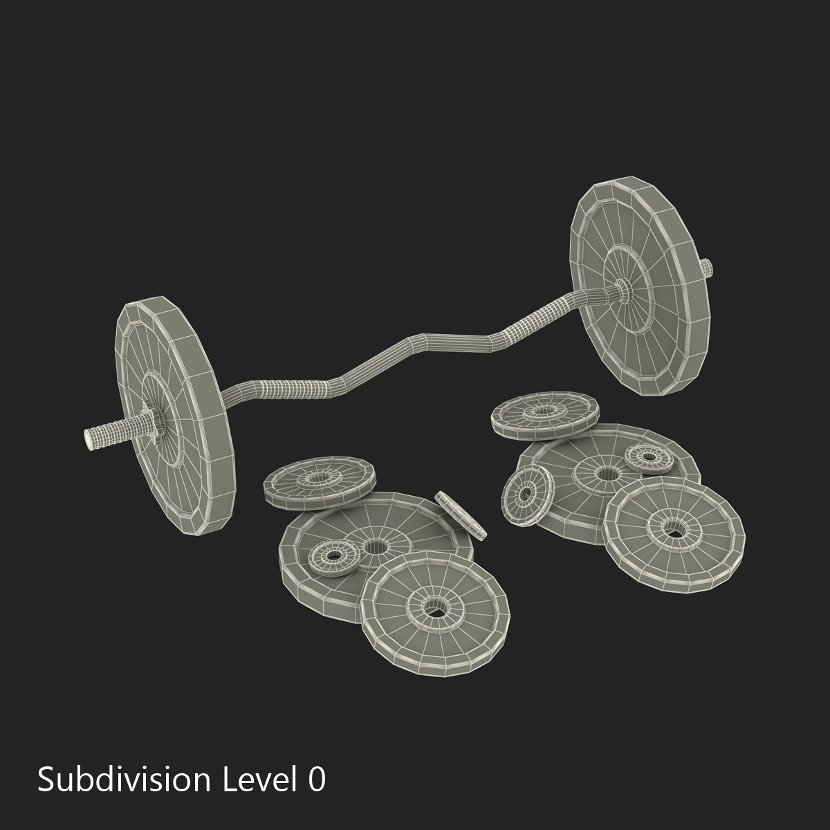 3d model barbell plates