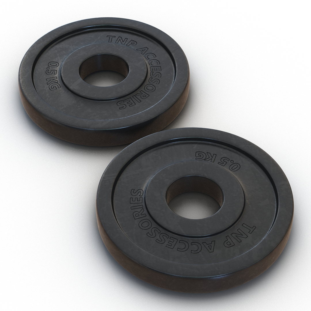 3d model barbell plates