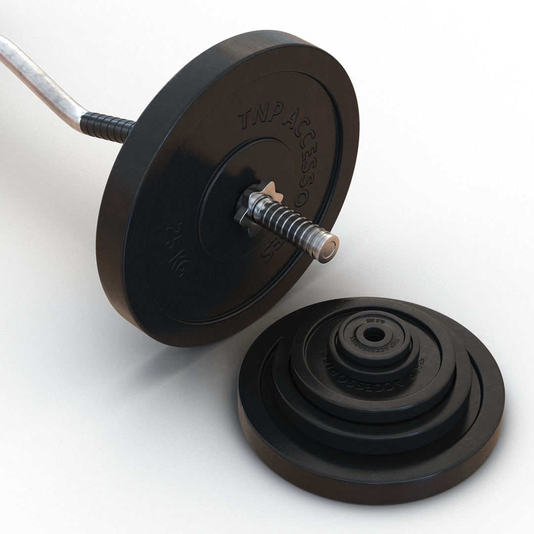 3d model barbell plates