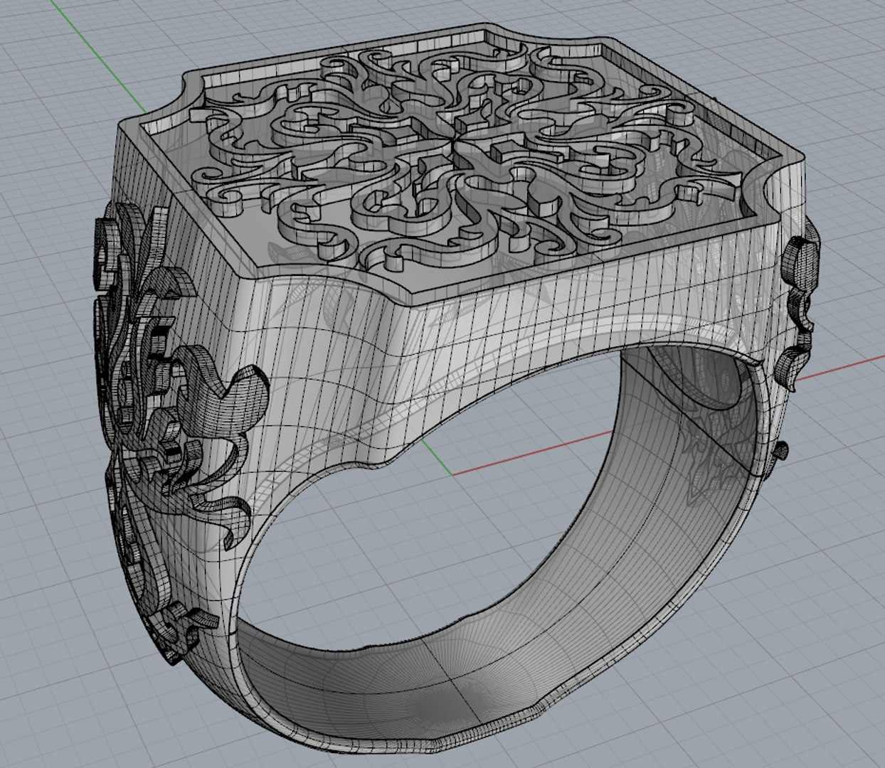Cube Style Signet Ring 3D - TurboSquid 1490395