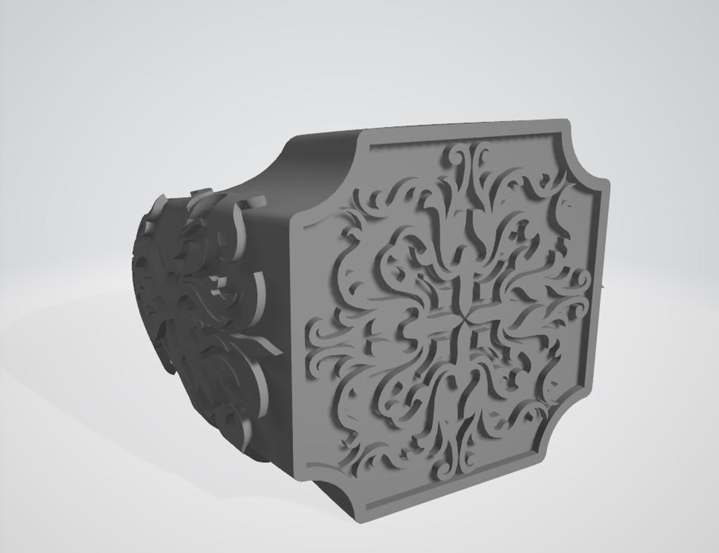 Cube Style Signet Ring 3D - TurboSquid 1490395