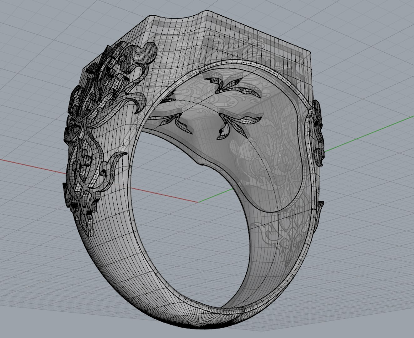 Cube Style Signet Ring 3D - TurboSquid 1490395