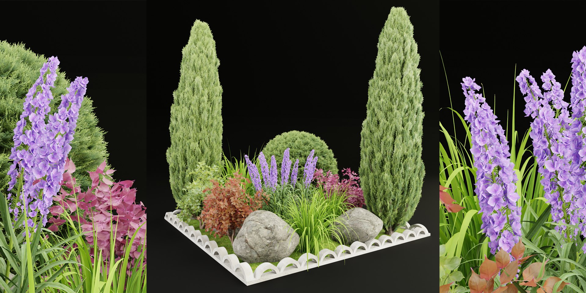 3D Outdoor Plants Collection Vol 27-Blender Model - TurboSquid 2111504