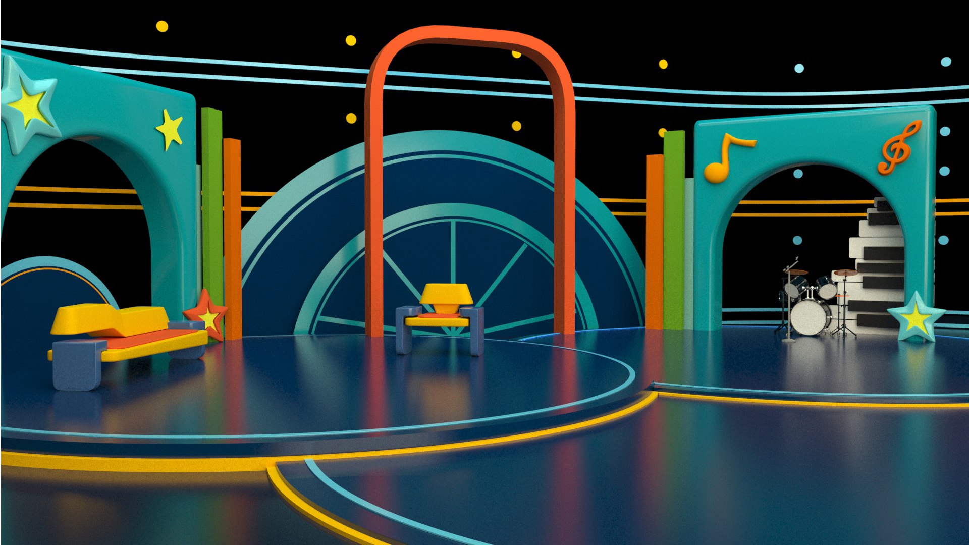 3D Tv Studio Competition Design - TurboSquid 1767545