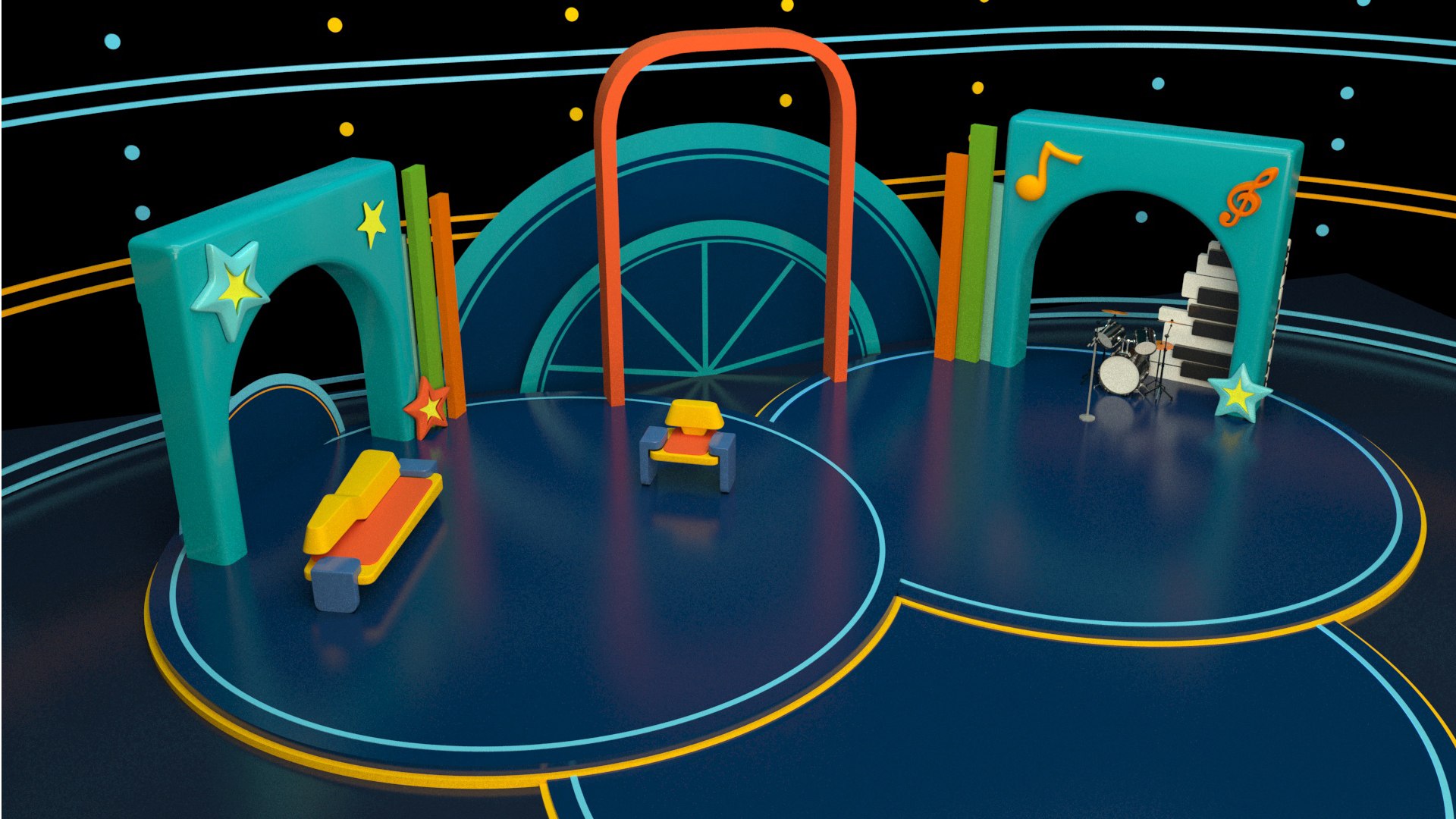 3D Tv Studio Competition Design - TurboSquid 1767545