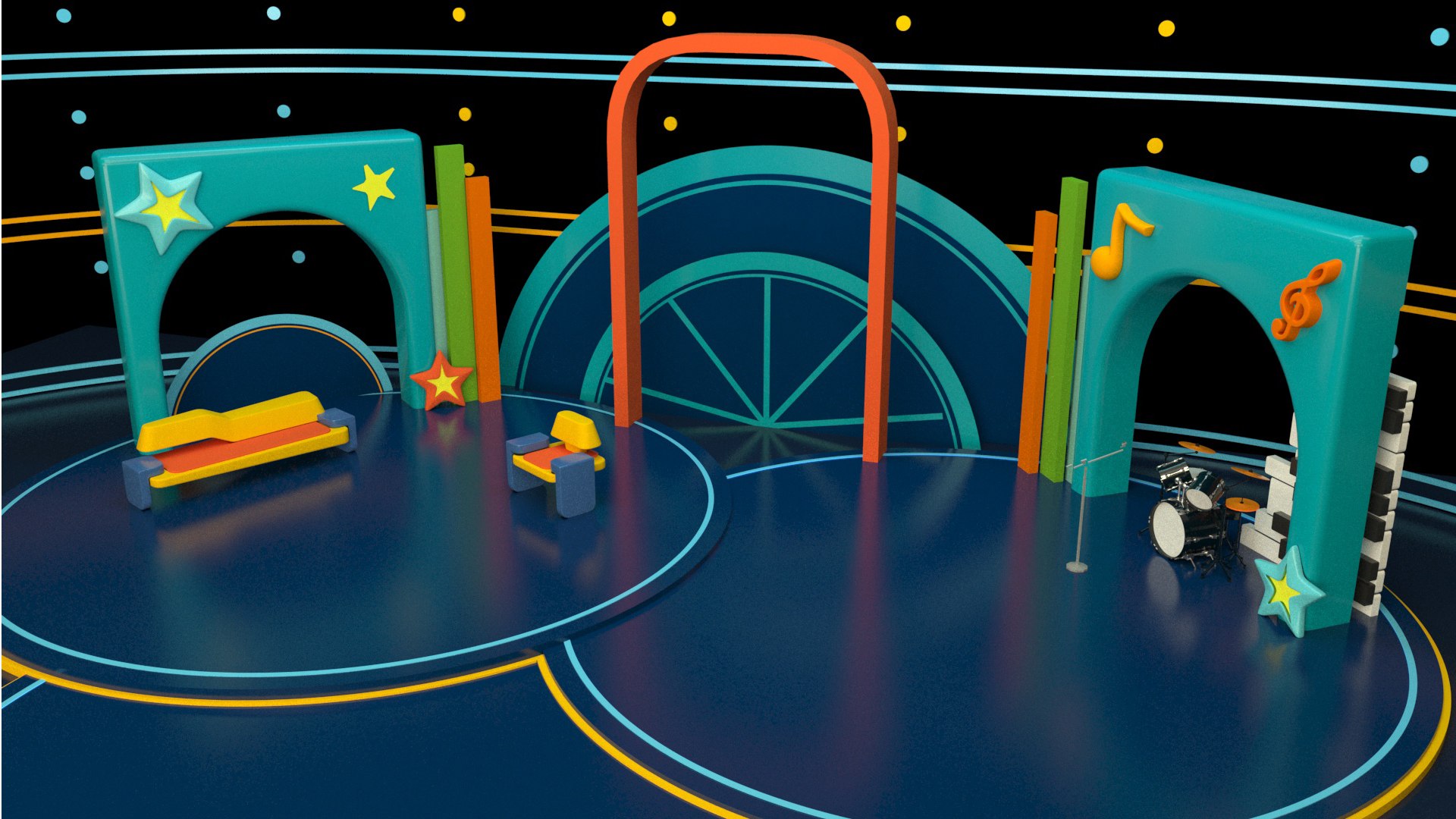 3D Tv Studio Competition Design - TurboSquid 1767545