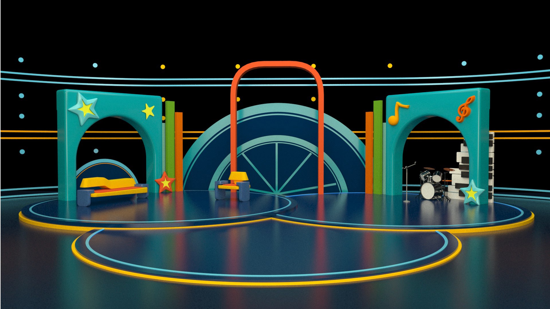 3D Tv Studio Competition Design - TurboSquid 1767545