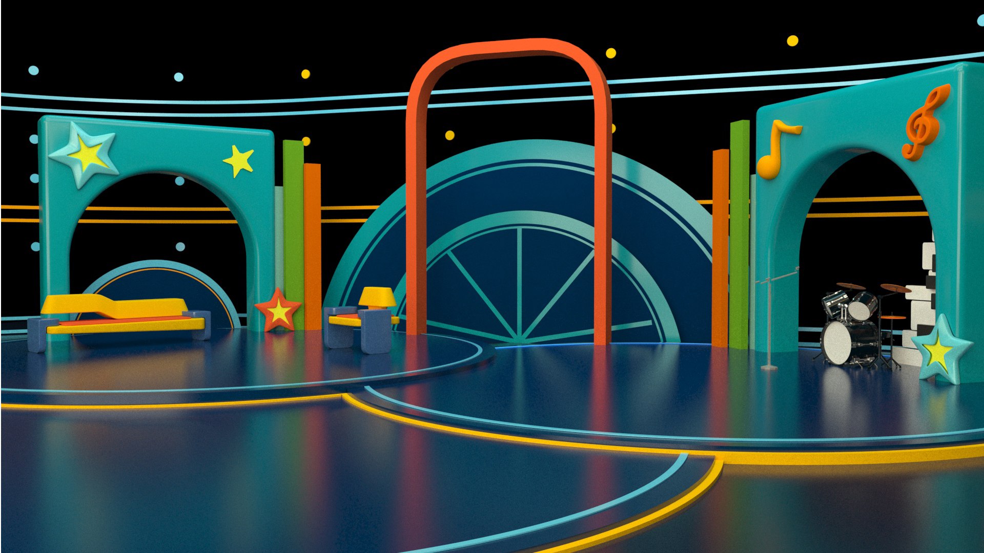 3D Tv Studio Competition Design - TurboSquid 1767545