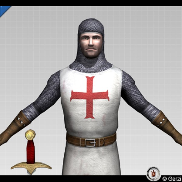 3d crusader knight model