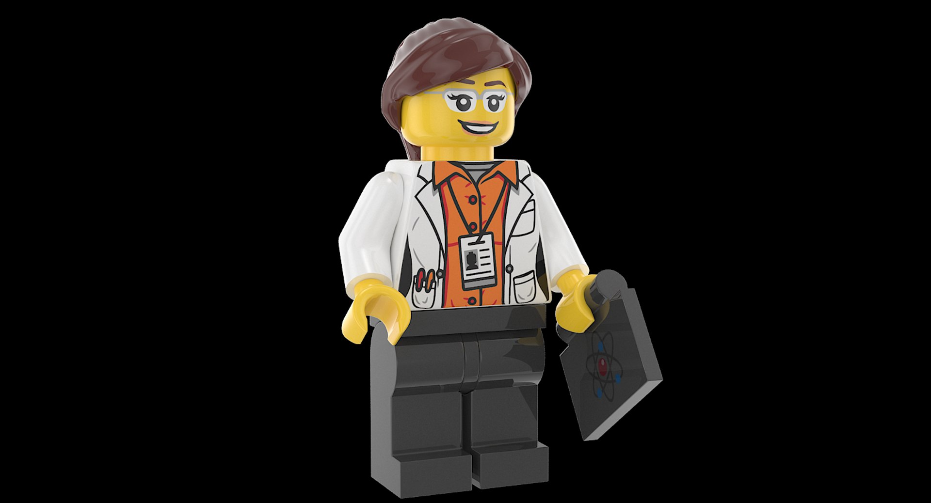 3D Lego Woman Cientist - TurboSquid 1365314