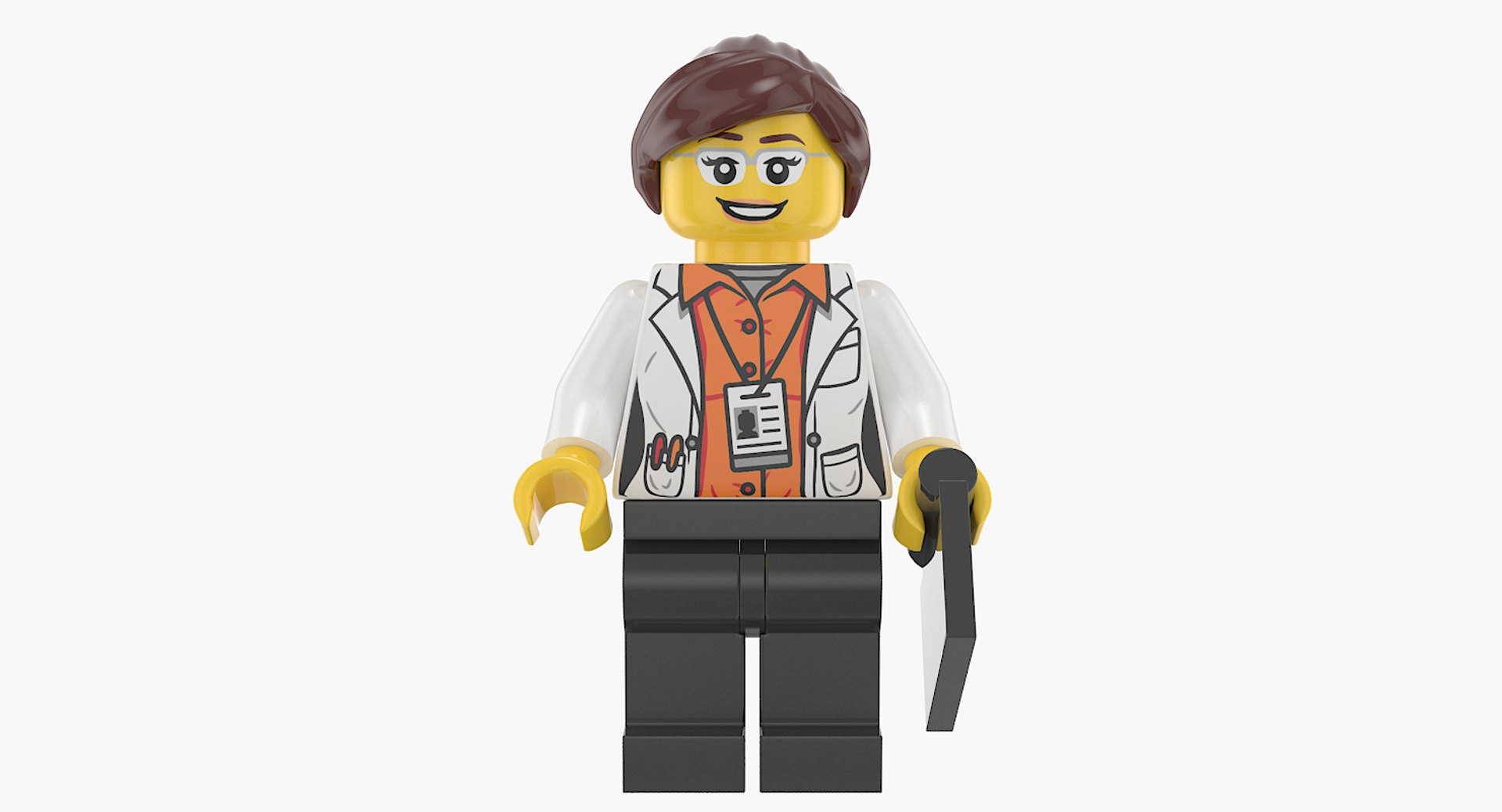 3D Lego Woman Cientist - TurboSquid 1365314