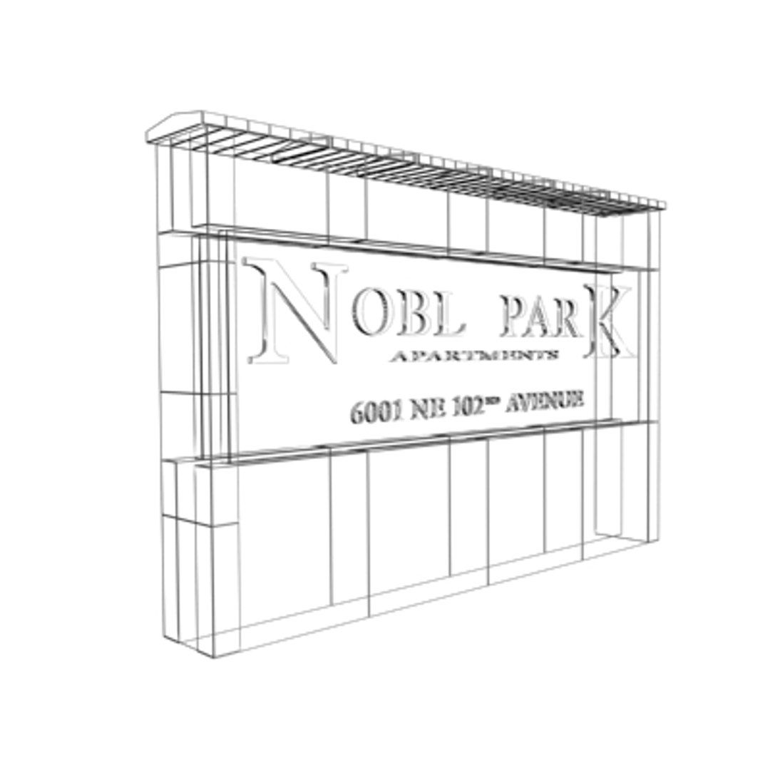 Monument Sign 3d Max