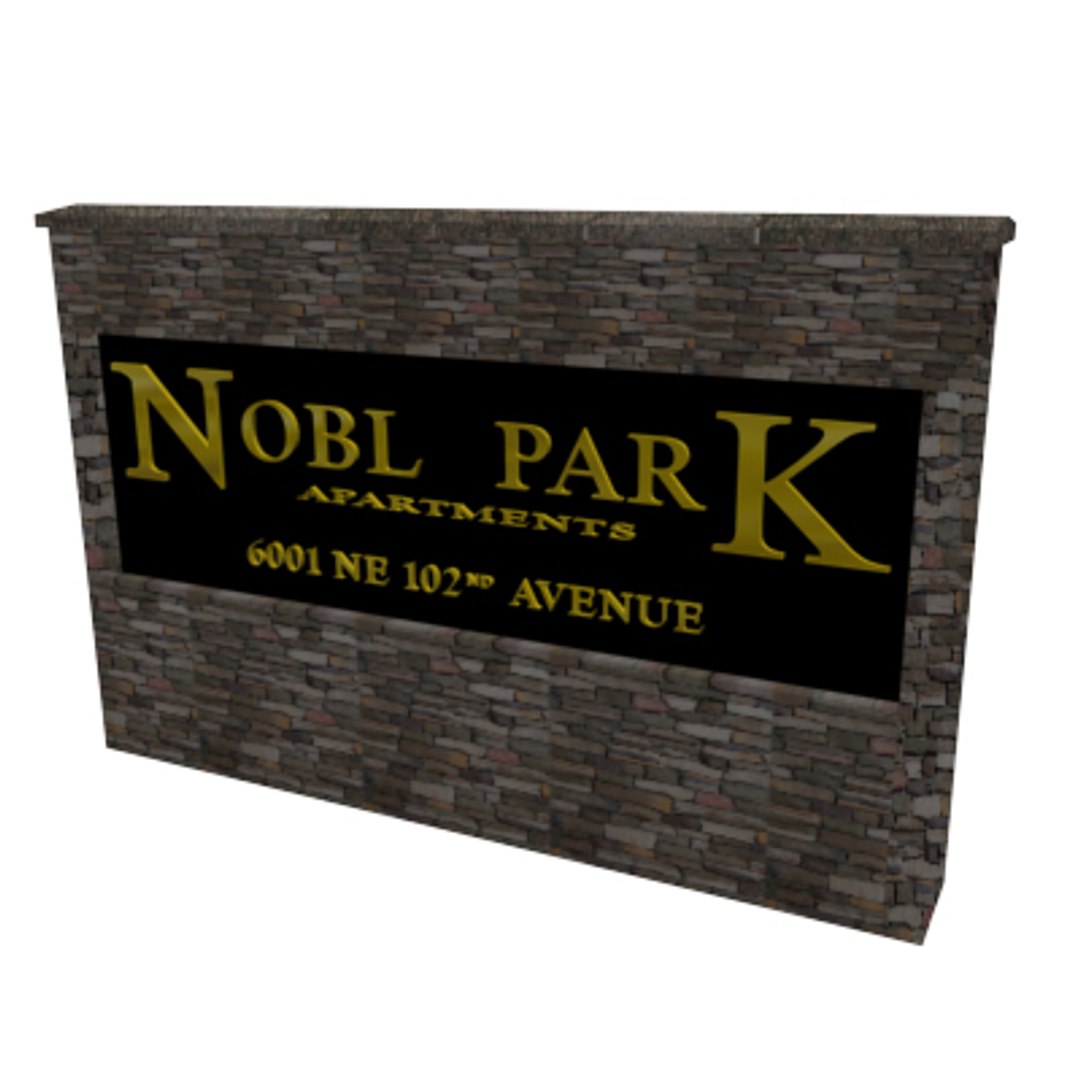 Monument Sign 3d Max
