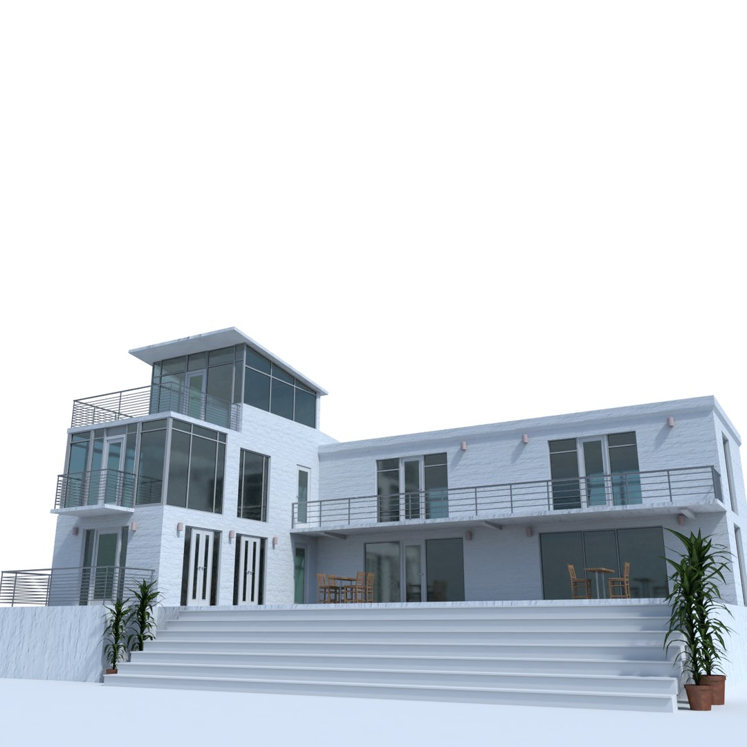 3d model exterior glass