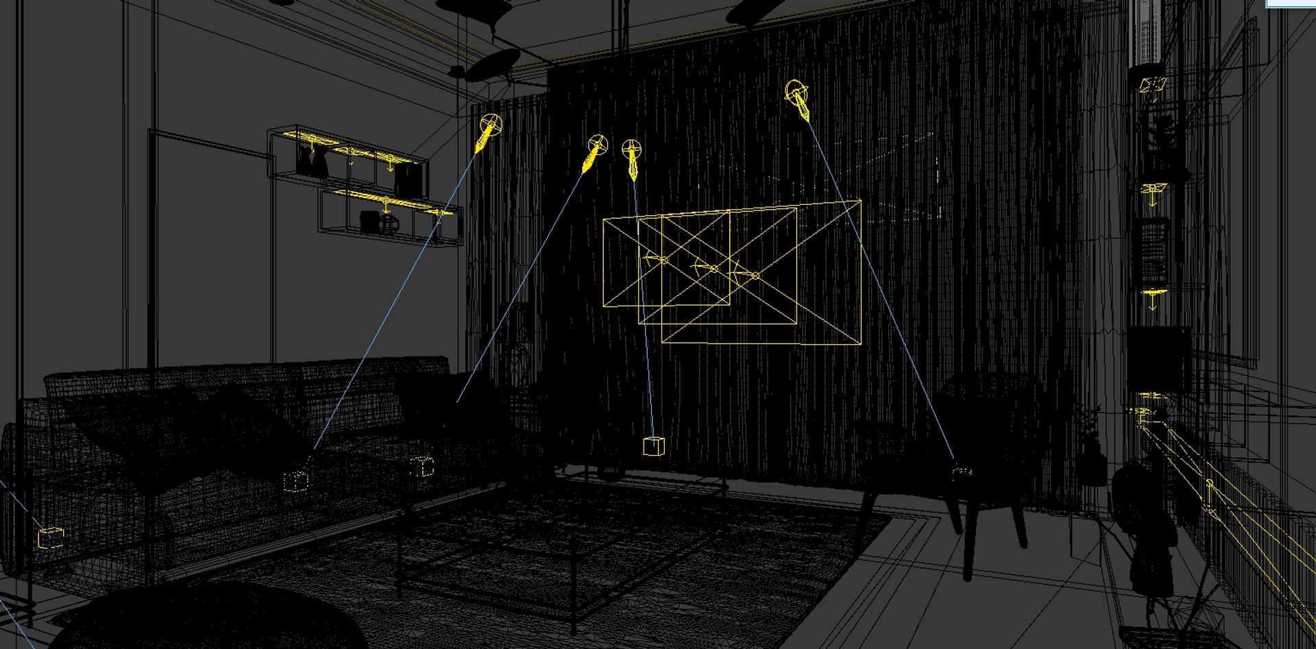 Living Room Interiors Simple Model - TurboSquid 1644655